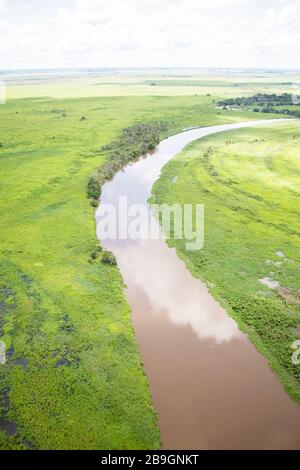 Miranda River and Flooded Field, Miranda, Mato Grosso do Sul, Brazil ...