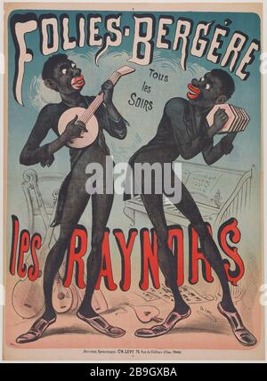 Charles Lévy. Folies-Bergère, Les Puppets Minstrels. Poster. Color ...