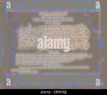 Various subjects of archaeological interest. Copy of the Siloam ...