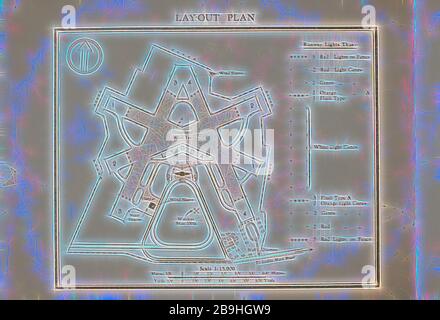 Plan of Lydda Air landing ground. 1934, Israel, Lod. Reimagined by ...