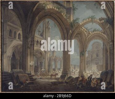 Pierre-Antoine Demachy (1723-1807). "Frain show in an imaginary ...