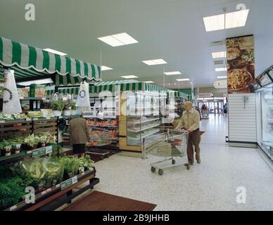 Brand new Tesco store in 1991, in Barrow in Furness, NW England, UK ...