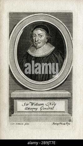Sir William Noy or Noye (1577-1634), Attorney General in England under ...