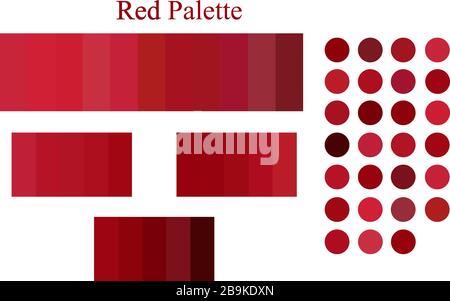 Color palette in a Passion colour themed collections. Color scheme or ...