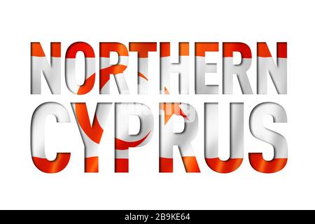 Northern Cyprus flag text font Stock Photo - Alamy