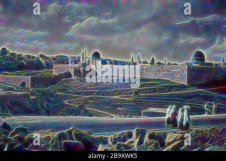 Mount of Olives, Bethphage and Bethany Jerusalem from the Jericho Road ...