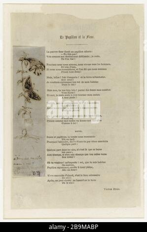 Victor Hugo (1802-1885). "Illustration for twilight songs". Brown ...