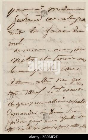 Juliette Drouet to Victor Hugo; January 6 Sunday noon [1850]; Victor ...