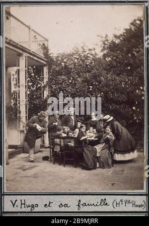Dinner of the poor children, Victor Hugo and friends in the garden of ...
