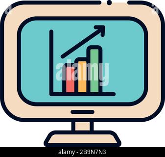 Workflow inside computer design, Infographic data information business ...