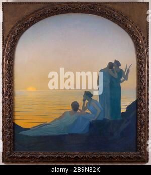 Alphonse Osbert Soir antique 1908 Stock Photo - Alamy