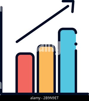 Increase arrow and bars design, workflow infographic data information ...