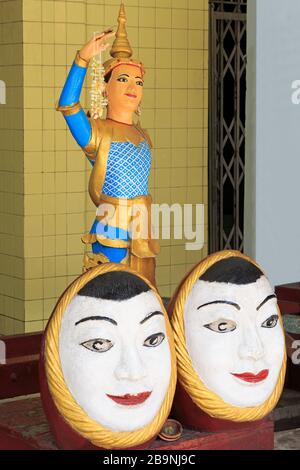 Mask in Sule Pagoda,Yangon (Rangoon),Myanmar (Burma),Asia Stock Photo ...