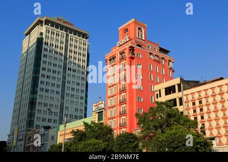 Buildings on Sule Pagoda Road,Yangon (Rangoon),Myanmar (Burma),Asia ...