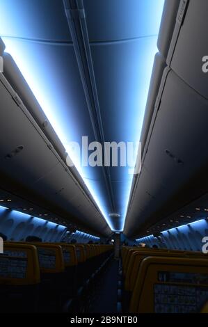 Aircraft interior, Boeing 727 Stock Photo - Alamy