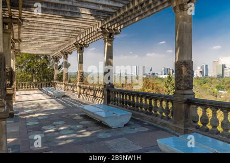 History Museum in Chapultepec Castle with Mural over staircase ...