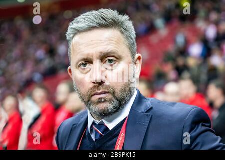 Jerzy Brzeczek , Coach of Poland seen during the UEFA Under 21 ...