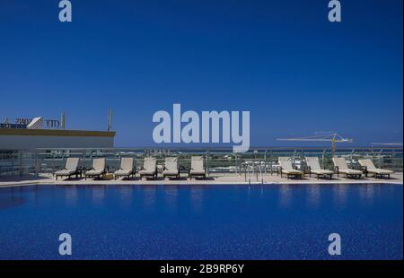 muscat pool view Stock Photo - Alamy