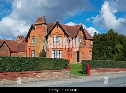 House in the estate village of Sledmere, East Yorkshire, England UK ...