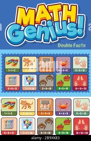 Worksheet design for math genius with adding to ten Stock Vector Image & Art - Alamy