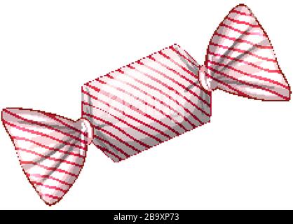 One piece of candy on white background illustration Stock Vector Image ...
