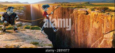 ONWARD, from left: Ian Lightfoot (voice: Tom Holland), Barley Lightfoot ...