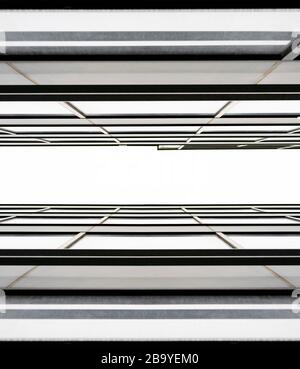Fragment of the wall and windows of a modern tall office building ...