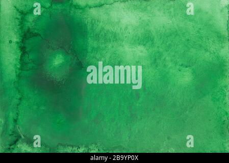 green color watercolor on paper painted background texture Stock Photo ...