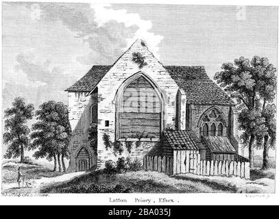 LATTON PRIORY, Essex. GROSE, antique print 1776 Stock Photo - Alamy