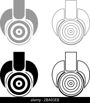 logging loading machine icon vector outline illustration Stock Vector ...