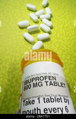 Close-up of Motrin ibuprofen tablets on a store shelf, Lafayette ...