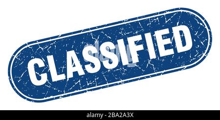 classified sign. classified rounded blue sticker. classified Stock ...