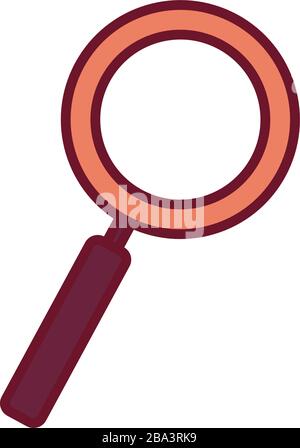 Lupe line and fill style icon design, Tool search and magnifying glass ...
