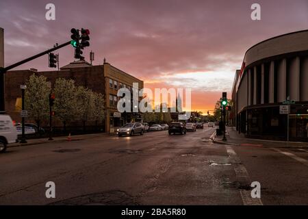 A Wonderful Sunset in Watertown MA Stock Photo - Alamy