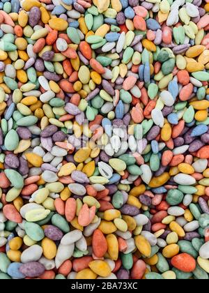 Many fresh ripe mandarin as colored background, top view. Elegant ...