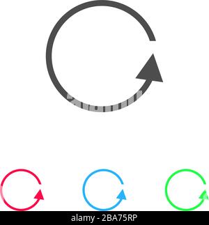 Reload flat color ui icon Stock Vector Image & Art - Alamy