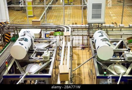 Dairy production workshop and equipment Stock Photo - Alamy