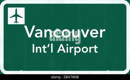 International Airport Highway Sign 2D Illustration Stock Photo - Alamy