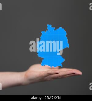 A Map - Germany - 3D-Illustration digital Stock Photo - Alamy