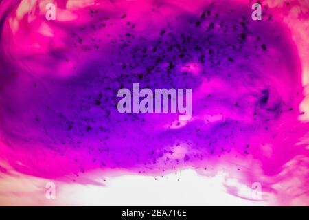 Purple and magenta colorful patches, potassium permanganate solution ...
