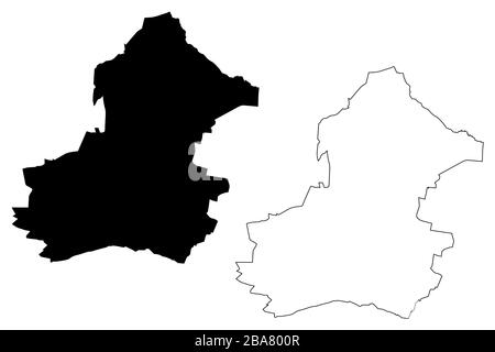 Radom City (Republic of Poland, Masovian Voivodeship) map vector ...