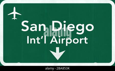 San Diego International Airport sign. San Diego, California, United ...