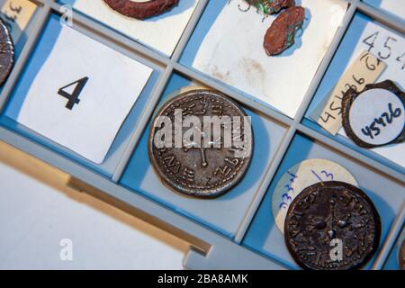 Ancient Jewish silver coins from the Second Temple period Photographed ...