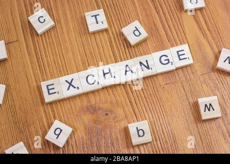 Word or phrase Exchange made with scrabble letters, great image for ...