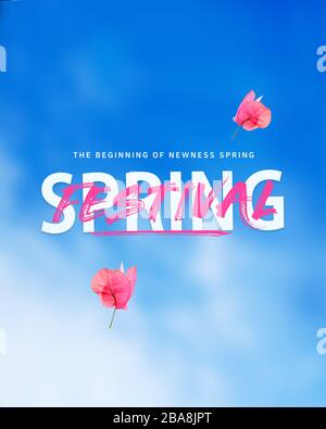 Spring title atmosphere background Stock Photo - Alamy