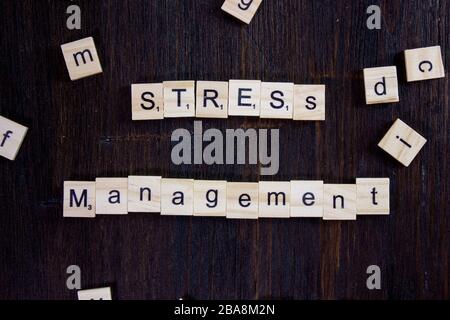 Word or phrase Stress Management made with scrabble letters. Great ...