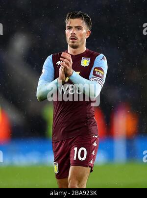 Aston Villa's Jack Grealish after the final whistle at the Premier ...