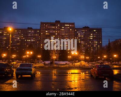 Fall winter city Stock Photo - Alamy