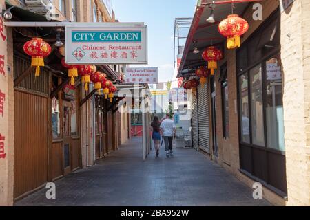 Empty street of China Town, Perth, western Australia Stock Photo - Alamy