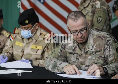 Mosul District, Iraq. 26th Mar, 2020. US Brigadier General Vincent B ...